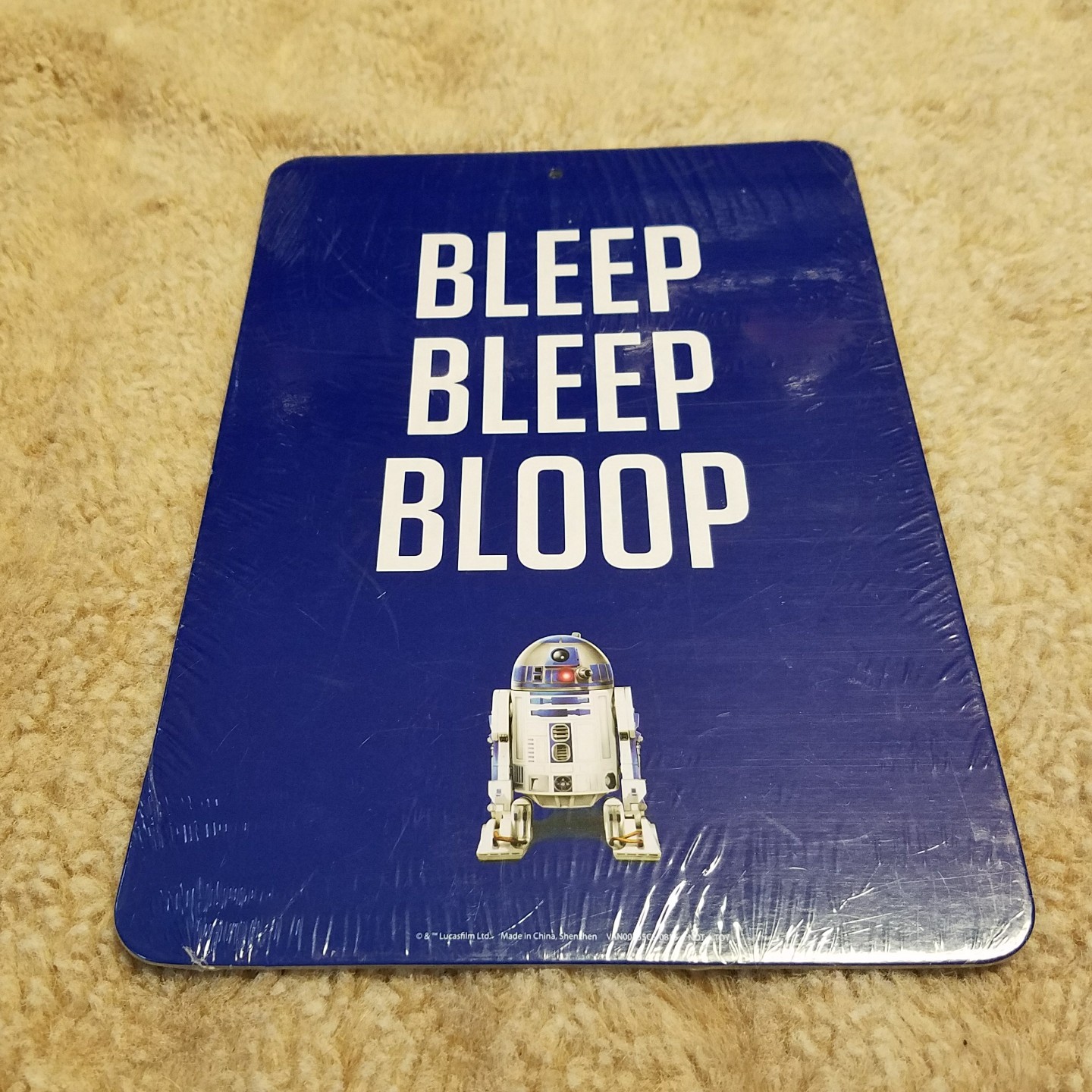 Bleep Bleep Bloop Star Wars Cardboard Sign 2 Double Sided R2D2 Android ...