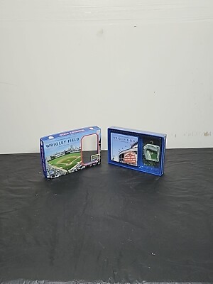 RARE Chicago Cubs Wrigley Field Mini Ballpark Replica Statue and Book ...