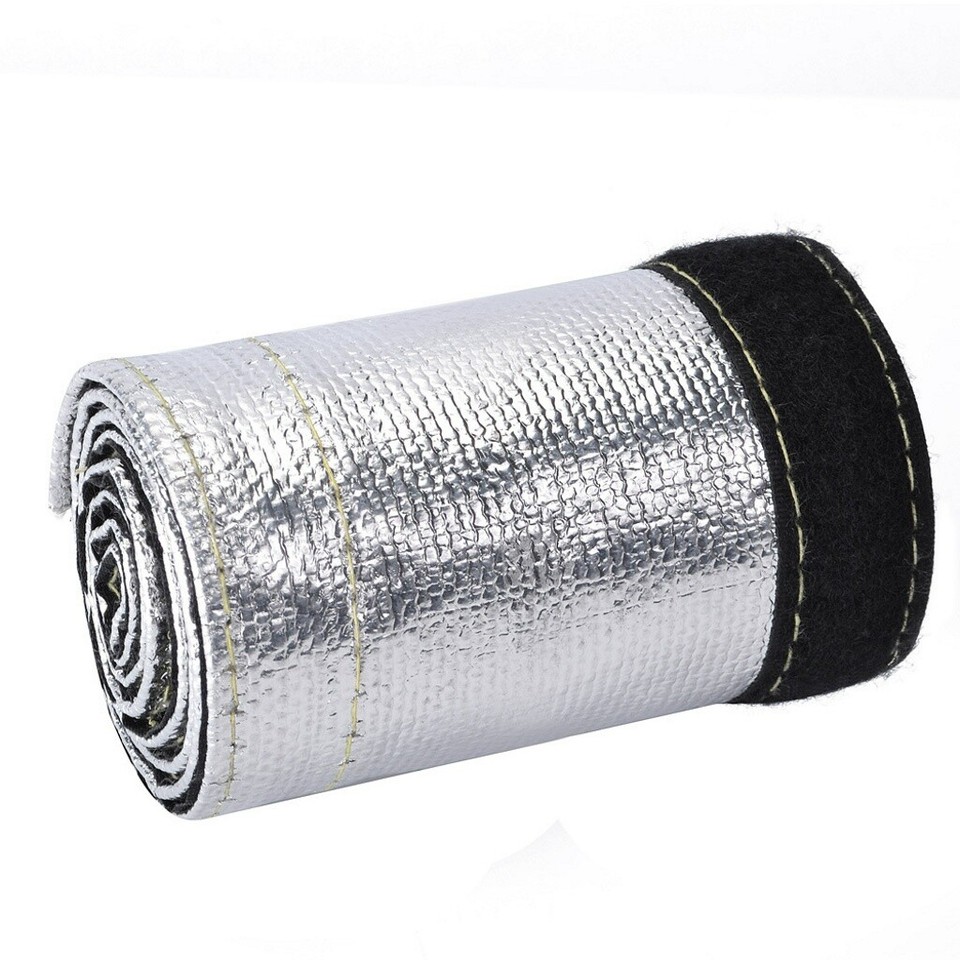 3/4" 3FT Metallic Heat Shield Sleeve Insulated Wire Hose Cover Wrap ...