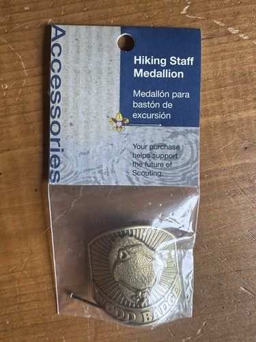 Boy Scout America Hiking Staff Walking Stick Medallion Beaver BSA Wood ...