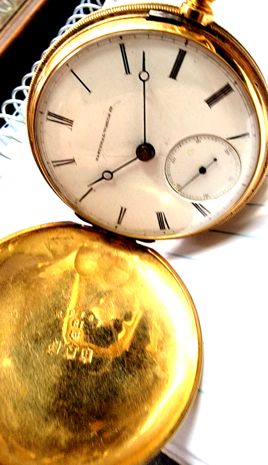 ANTIQUE ELGIN 18KT GOLD, KEY WIND (NATIONAL WATCH CO.)-HUNTING CASE ...