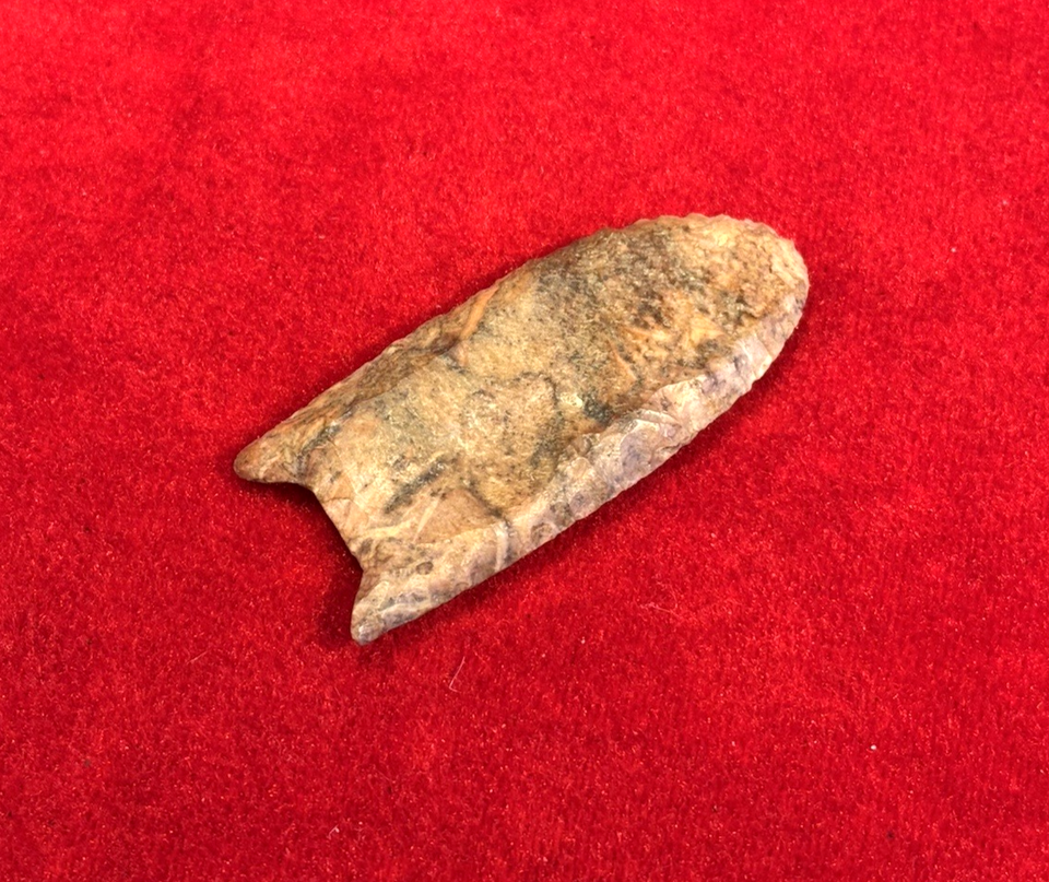 STRIKING NATIVE AMERICAN INDIAN LAVIC JASPER FOLSOM PALEO CLOVIS POINT ...