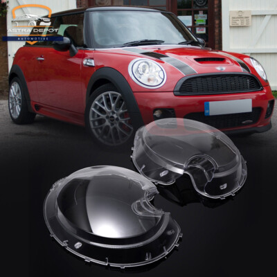 1 Pair Clear Headlight Lens Cover Replacement for BMW Mini Cooper R56 ...