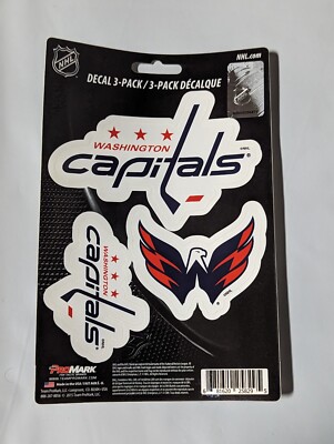Washington Capitals 3-Pack Die-cut Decals Stickers Sheet Measures 5" x ...