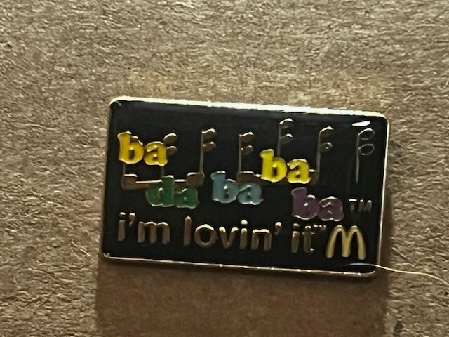 Vintage McDonald's Ba Da Ba Ba Ba I'm Lovin' It Collectible Lapel Hat ...
