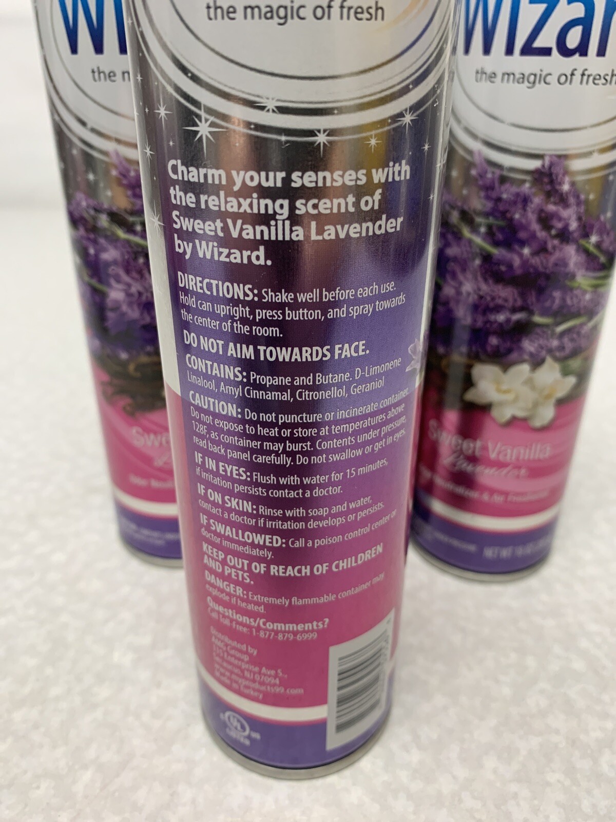 4 10Oz Bottles Wizard Sweet Vanilla Lavender Air Freshener Odor ...