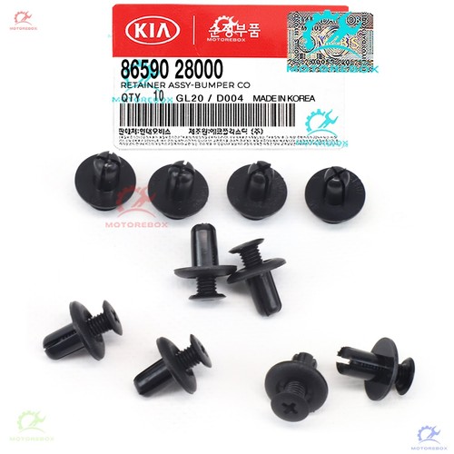 ⭐GENUINE⭐ 10Pcs Fender Liner Retainer for 1995-2021 Hyundai Kia ...