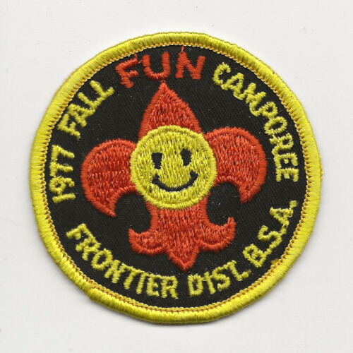 CAC * FRONTIER DIST. patch / 1977 FALL CAMP o REE - Boy Scout BSA A121 ...
