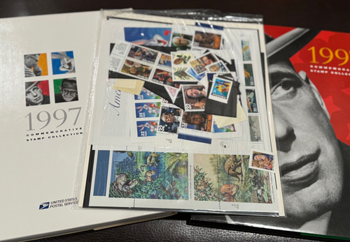 1997 USPS Commemorative Year Set + Hard Cover Book with Sealed stamps ...