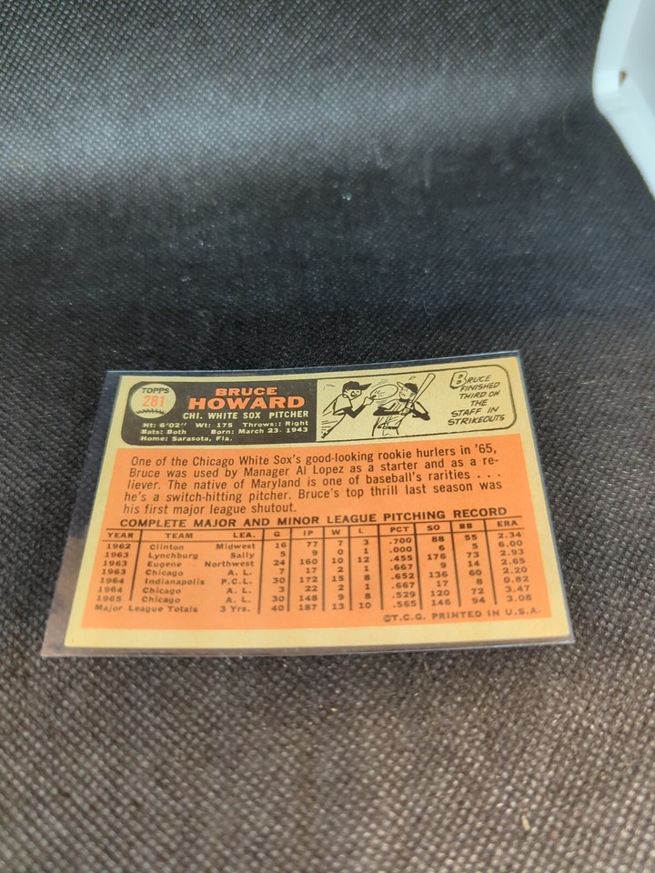 1966 Topps #281 Bruce Howard | eBay