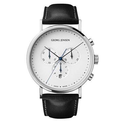 Georg Jensen. Wrist Watch 41mm. Chronograph - Henning Koppel - HK317 ...