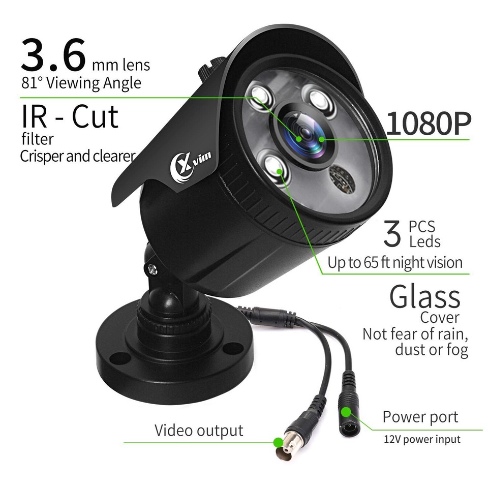 XVIM 1080P Outdoor 4in1 Replaced CCTV Security Camera | AHD/CVI/TVI ...