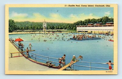 CINCINNATI, OH Postcard - 11 SUNLITE POOL CONEY ISLAND | eBay