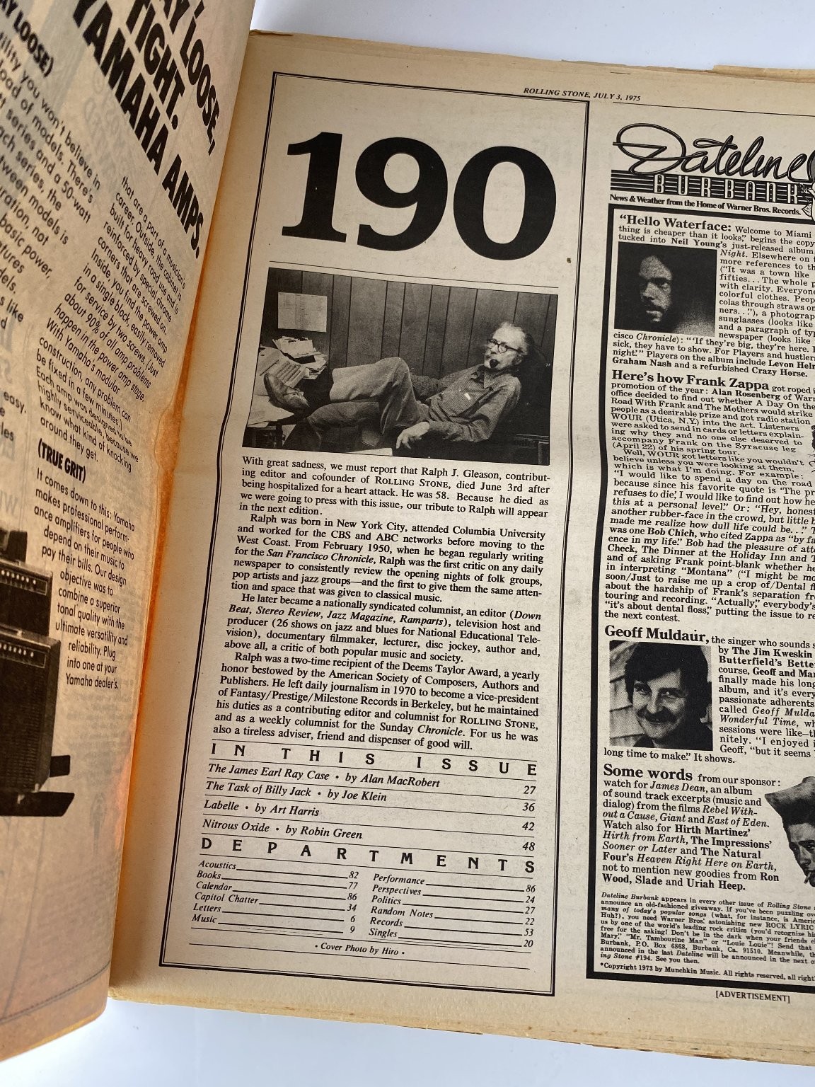 Rolling Stone Magazine July 3 1975 Issue 190 Labelle Nitro Madness | eBay