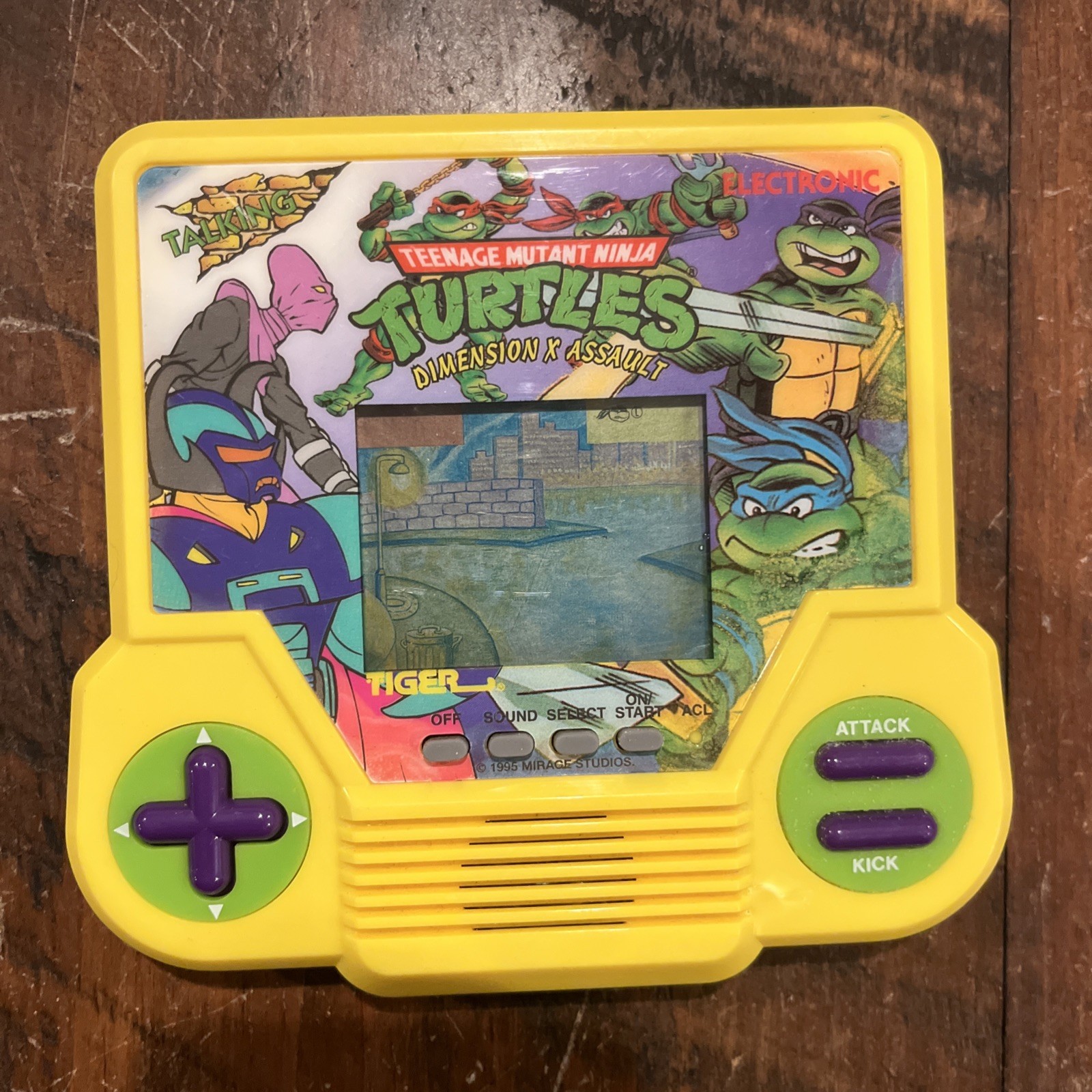 Vintage Tiger TMNT Dimension X Assault Handheld Game 1995 – turns on | eBay
