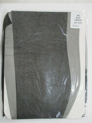 1PR VINTAGE NATIONAL 400 RHT SHEER FLAT KNIT NYLON STOCKINGS SIZE 9 MED ...