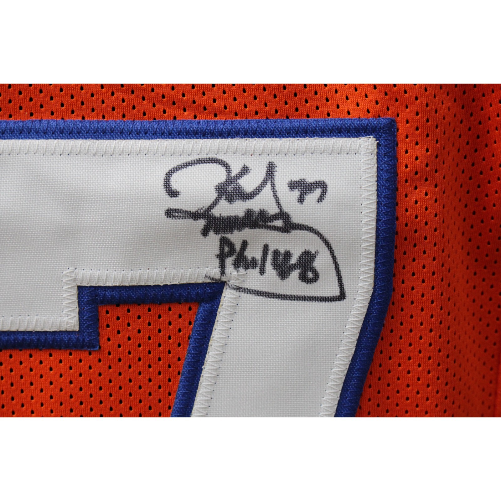 Karl Mecklenburg Autographed/Signed Pro Style Orange Jersey Beckett ...
