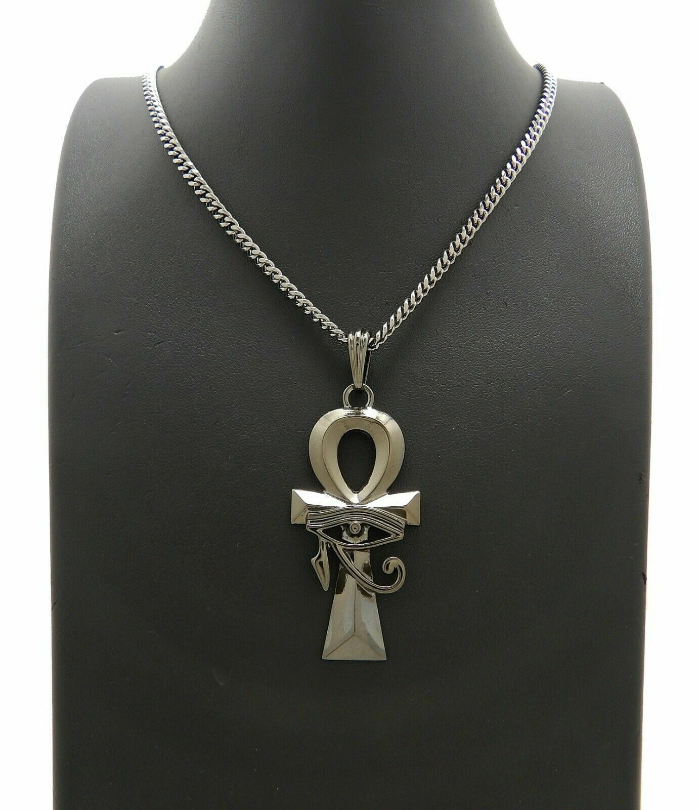 Touch Screen Sports Watch & Ankh Necklace & Iced Cuban Chain Bling ...