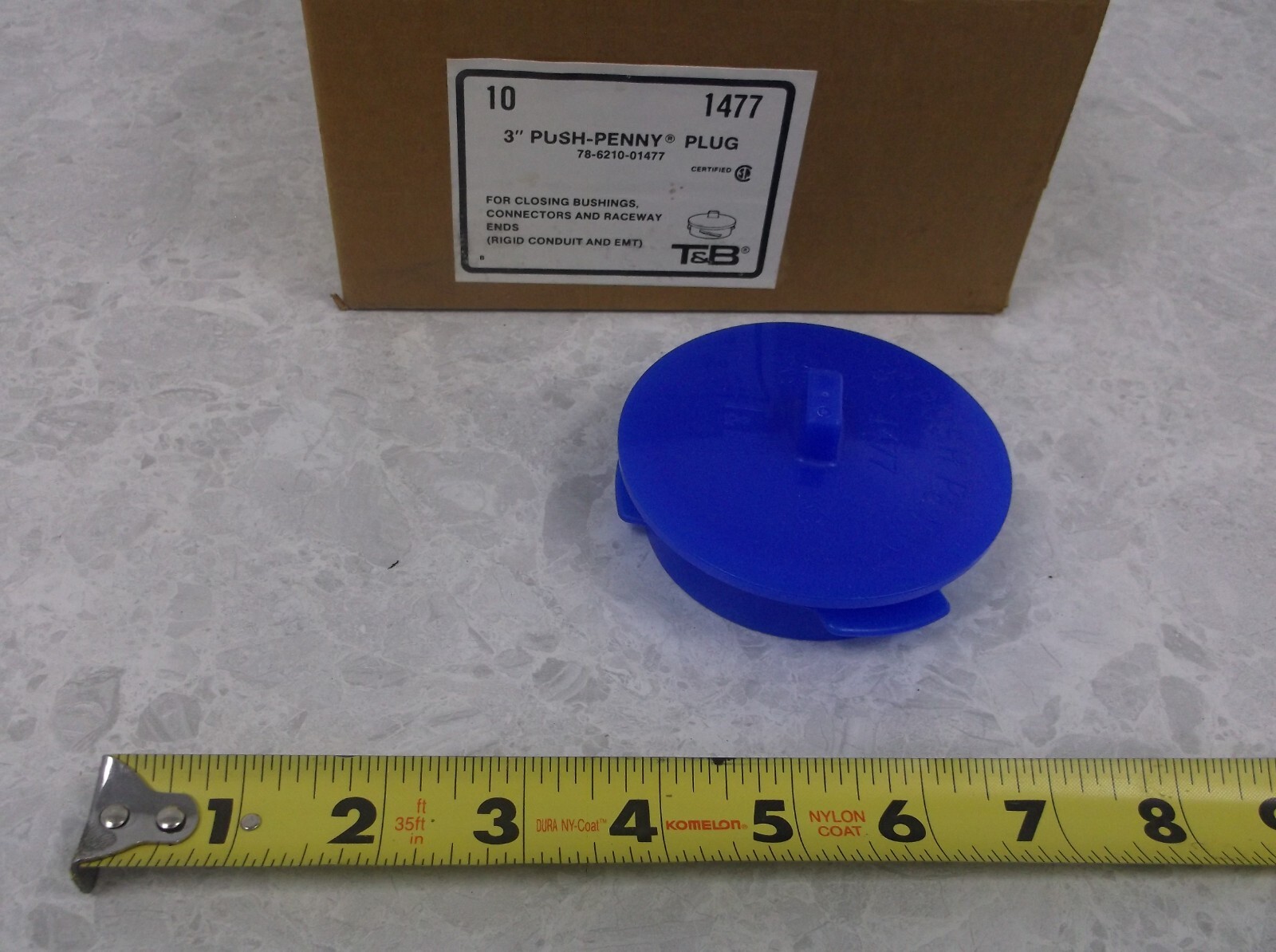 BOX OF 10 THOMAS & BETTS 1477 PUSH-PENNY CONDUIT PLUG, C0019 | eBay