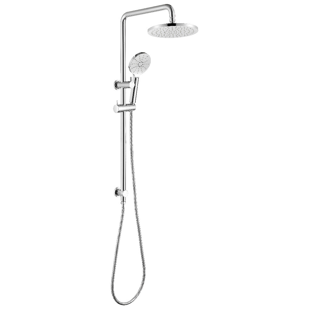 Decaura Shower Head Set Gooseneck Arm Brushed Gold/Black/Chrome Wall ...