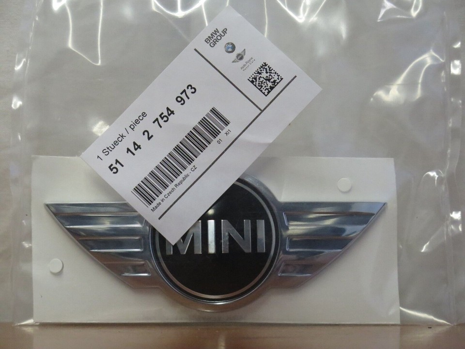 OEM Mini Cooper Wings Logo Front Emblem R56 R55 R57 R58 R59 51142754973 ...