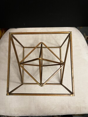 Decorative Metal Geometric Tabletop Decor 6.25”x6.25” | eBay