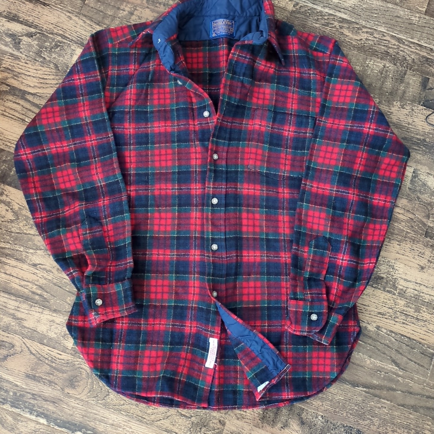 1960s Pendleton MacPherson Red Tartan Wool Plaid Shir… - Gem
