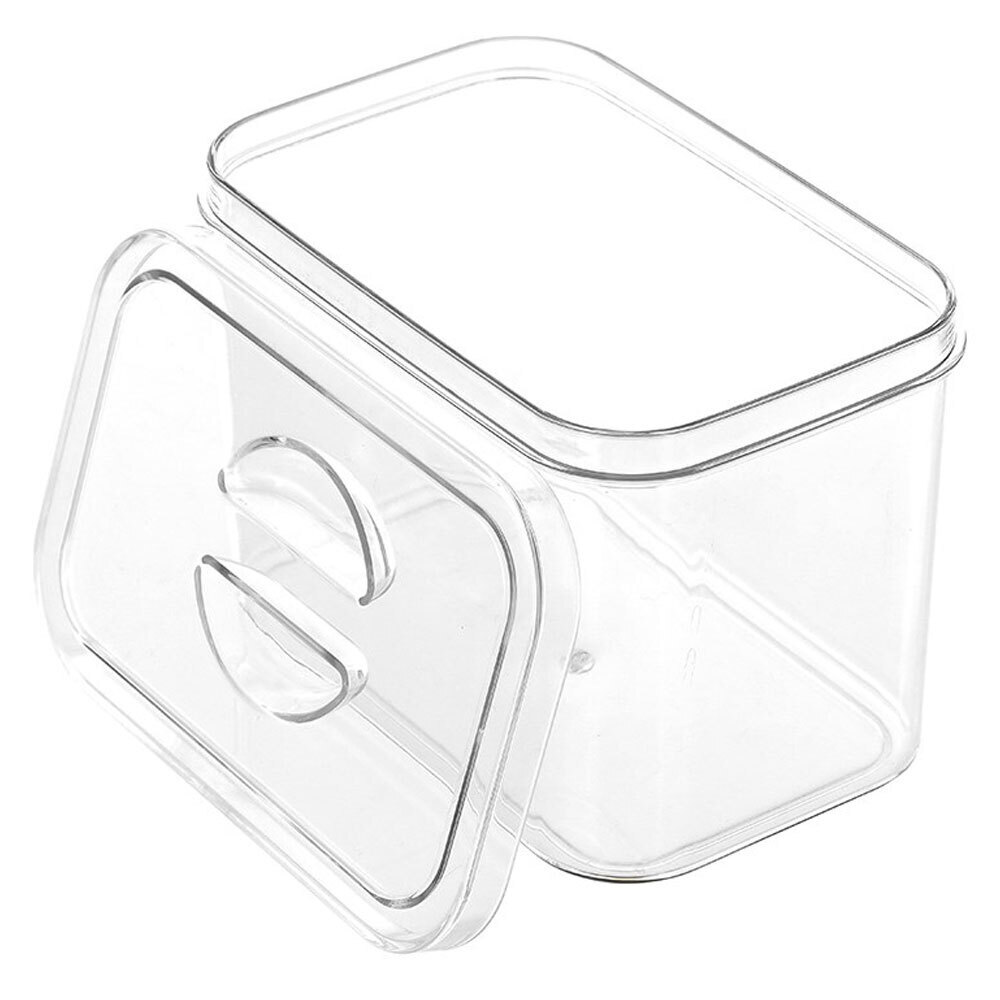 4x Box Sweden Crystal Mini Storage 14.5cm w/ White Lid Container Clear ...