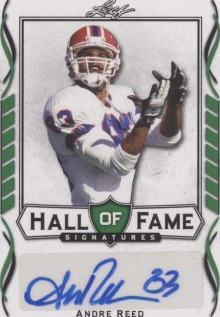 2021 Leaf Signature - Hall of Fame Autographs Andre Reed #HOF-AR1 Green ...