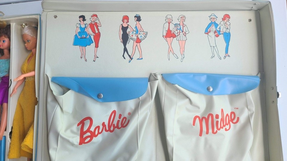 VINTAGE 1963 MATTEL BARBIE and MIDGE DOLL CASE,Dolls, Accessories+++ | eBay