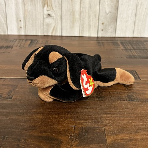 Vintage 1996 Retired Ty - Doby Black Brown Doberman Dog - w/ Tag ...