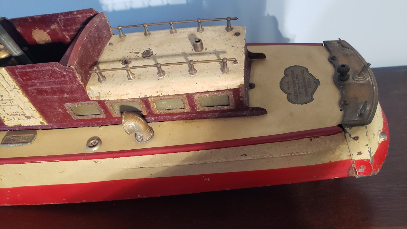 Toy Orkin Craft boat Wind-up Clockwork Original 1930s Model Calwis ...