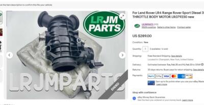 For Land Rover LR4 Range Rover Sport Diesel 3.0 THROTTLE BODY MOTOR ...