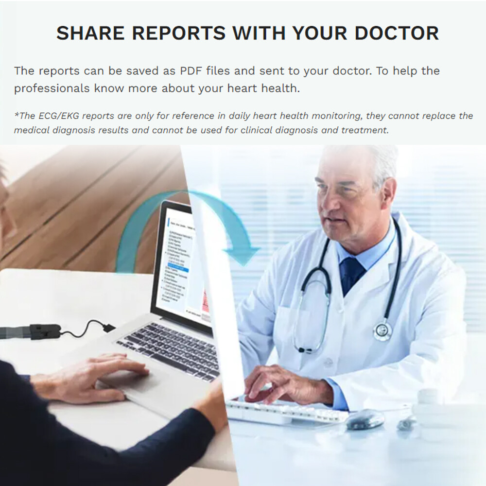 AI Holter Monitor 24 Hrs Chest Strap EKG Monitor with Free AI Analysis ...