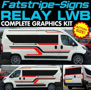 CITROEN RELAY L3 LWB GRAPHICS STICKERS STRIPES DECALS DAY VAN CAMPER ...