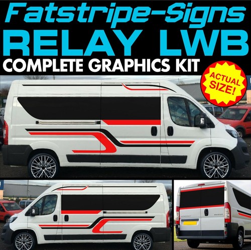 to fit CITROEN RELAY L3 LWB GRAPHICS STICKERS STRIPES DAY VAN CAMPER ...