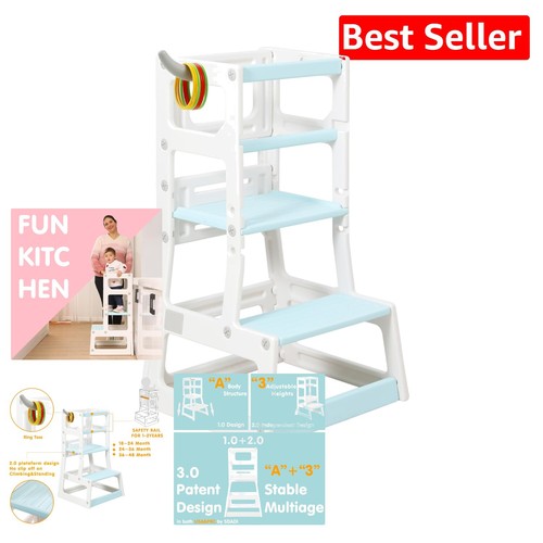 Versatile Kitchen Step Ladder for Kids with Fun Learning Features ...