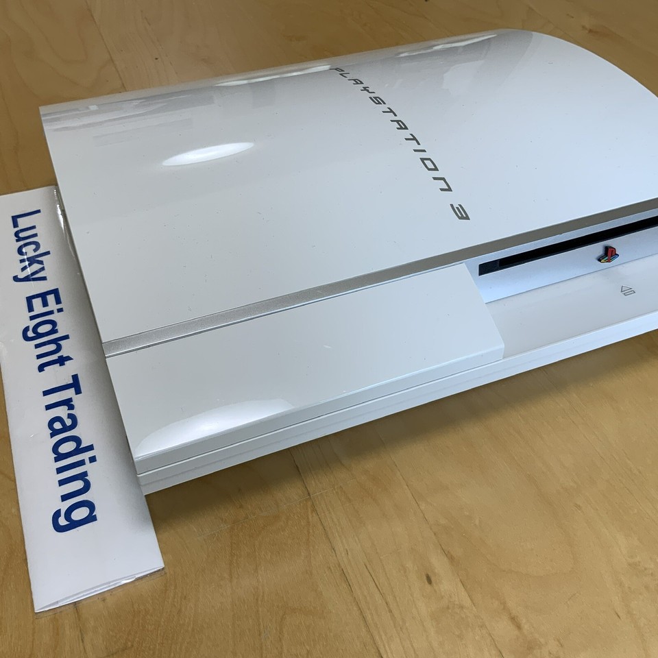 PS3 Ceramic White 80GB CECHL Console Full Accessories PlayStation 3 Fat ...