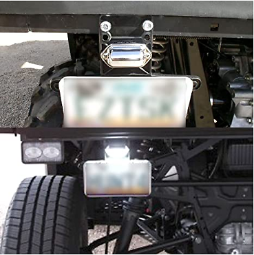 LED License Plate Tag Bracket Holder Mount For A/UTV Ranger RZR ...
