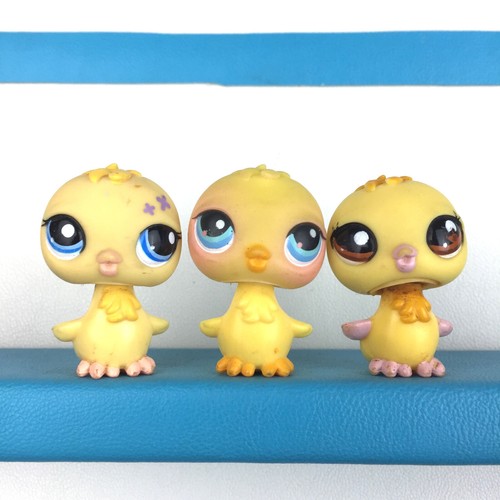 Authentic 3 Littlest Pet Shop Lot Chick 1995 81 2082 / LPS Set | eBay