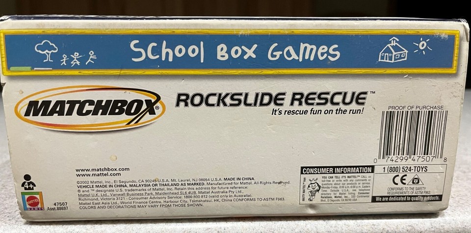 Matchbox School Box Games Rockside Rescue New Mattel 4+ years | eBay
