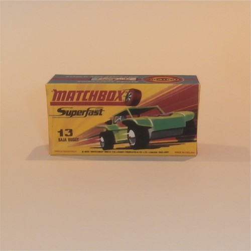 Matchbox Lesney Superfast 13 e2 Baja Buggy H Style Repro Box | eBay ...