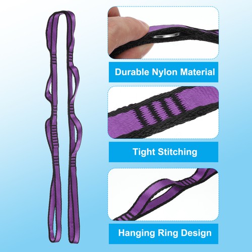 2Pcs Daisy Chain Straps Strong Climbing Strap Adjustable with 8 Loops ...