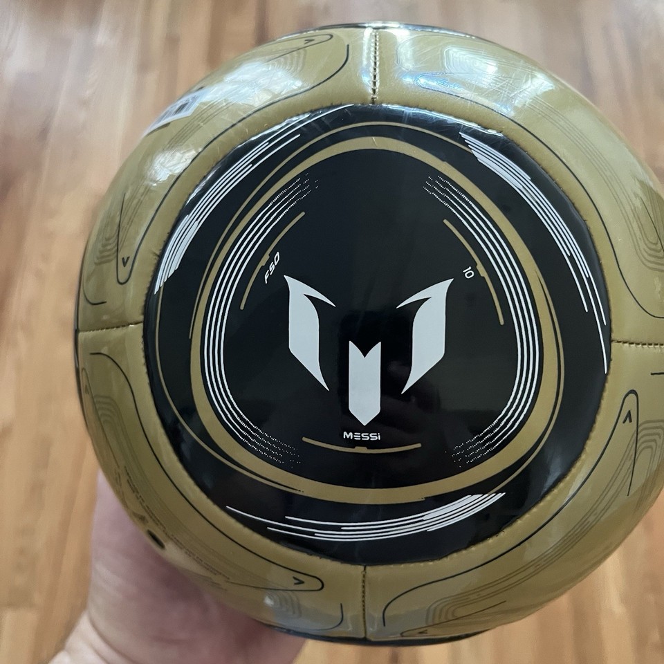 adidas F50 Lionel Messi 10 Soccer Ball Size 4 Gold Black Football ...
