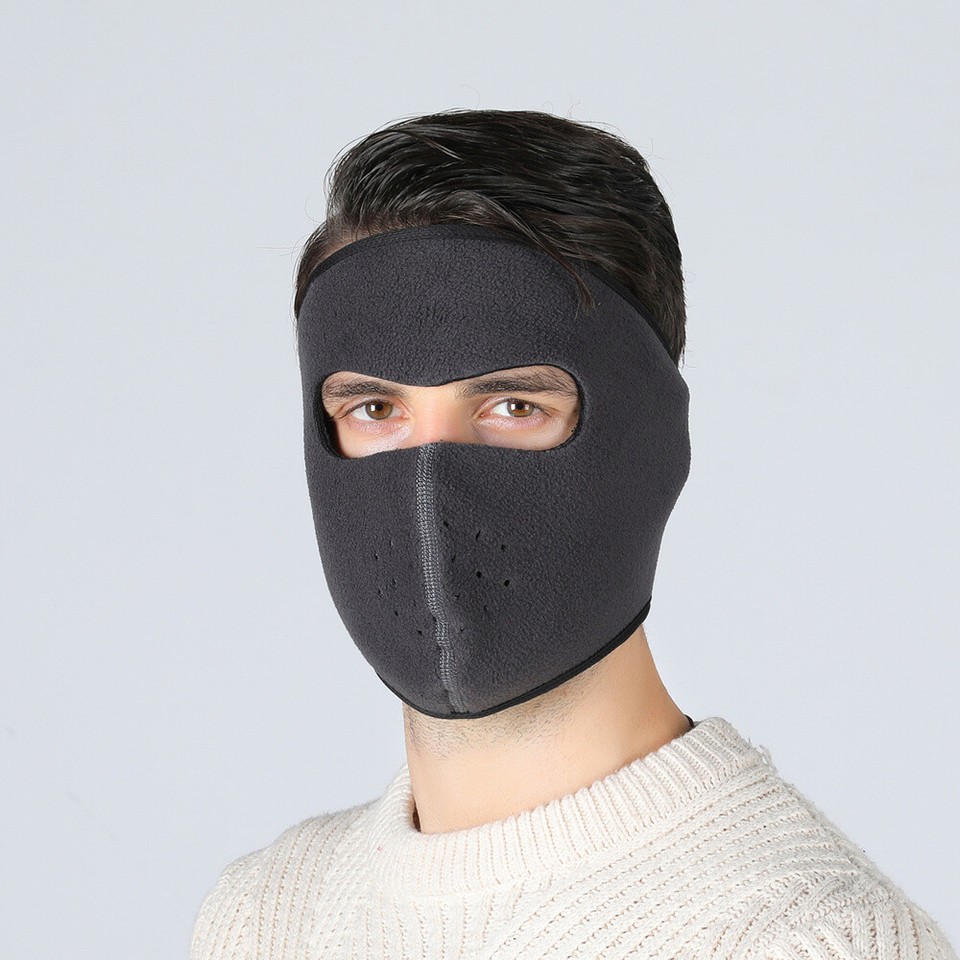 Winter Fleece Ski Mask Cycling Full Face Mask Cold Weather Warm ...