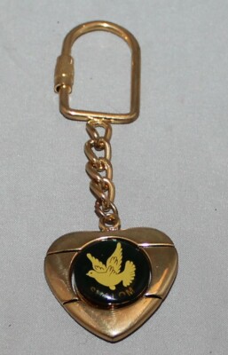 Jerusalem Spinner Keychain Shalom Dove & Menorah Gold Metal | eBay