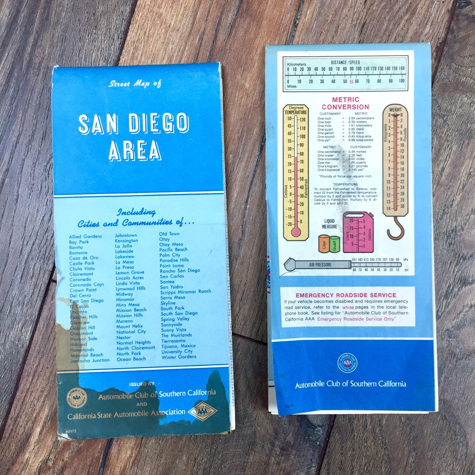 9 Vtg AAA Road Maps 1980's Automobile Club Southern California Baja ...
