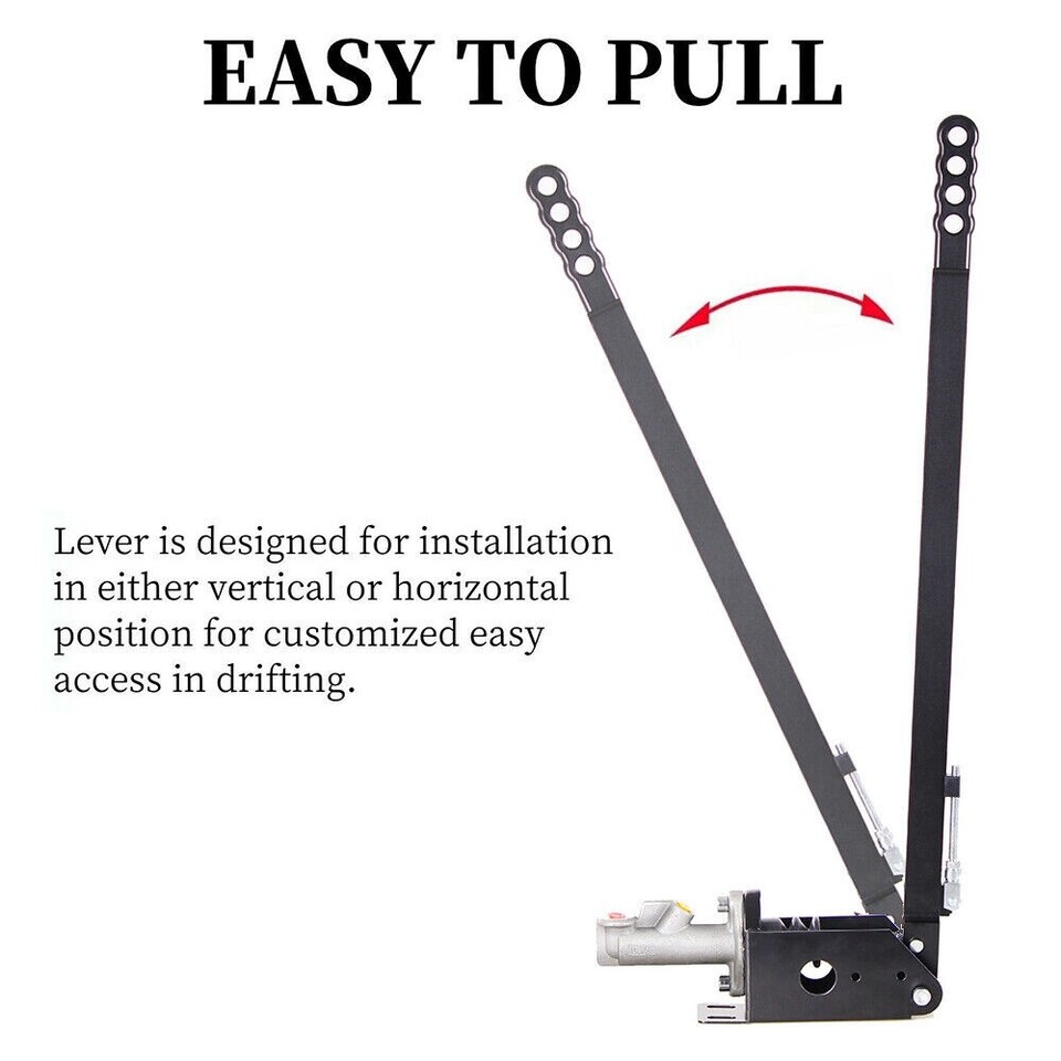25" Aluminum Drift Hydro E-Brake Racing Hydraulic Handbrake Long Arm ...