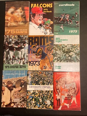 1970's NFL Press / Media Guide Lot - 14 Issues *Redskins, Buffalo Bills ...
