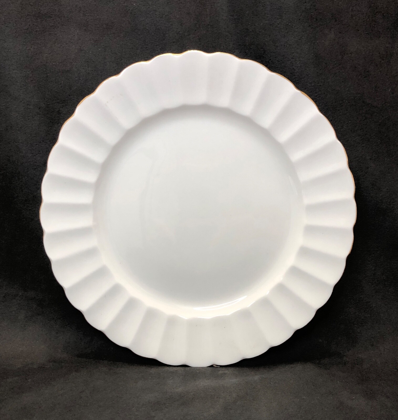 Shelley White with Gold Trim Ludlow Shape 8" Plate, Cup & Saucer ...